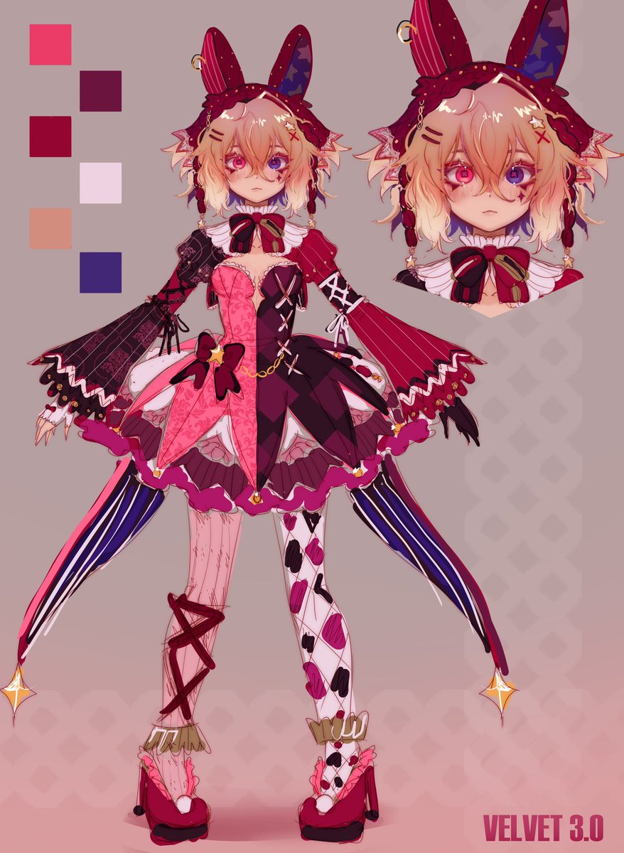 「Redesigning Velvet yet again… 」|Caity🐰のイラスト