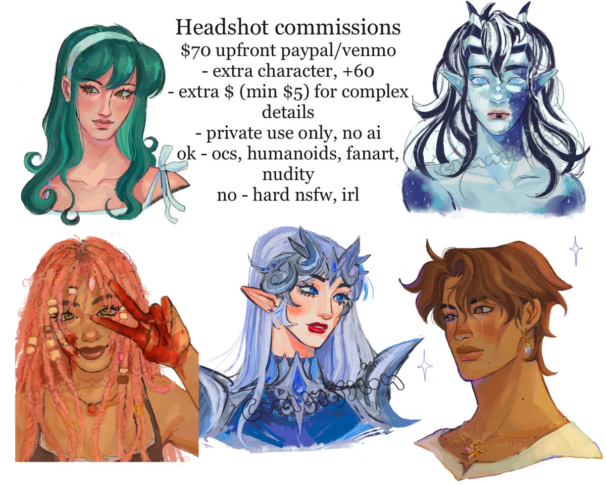 「hi guys! opening up headshot c0mmissions for the summer! dm 」🧧kylie ...