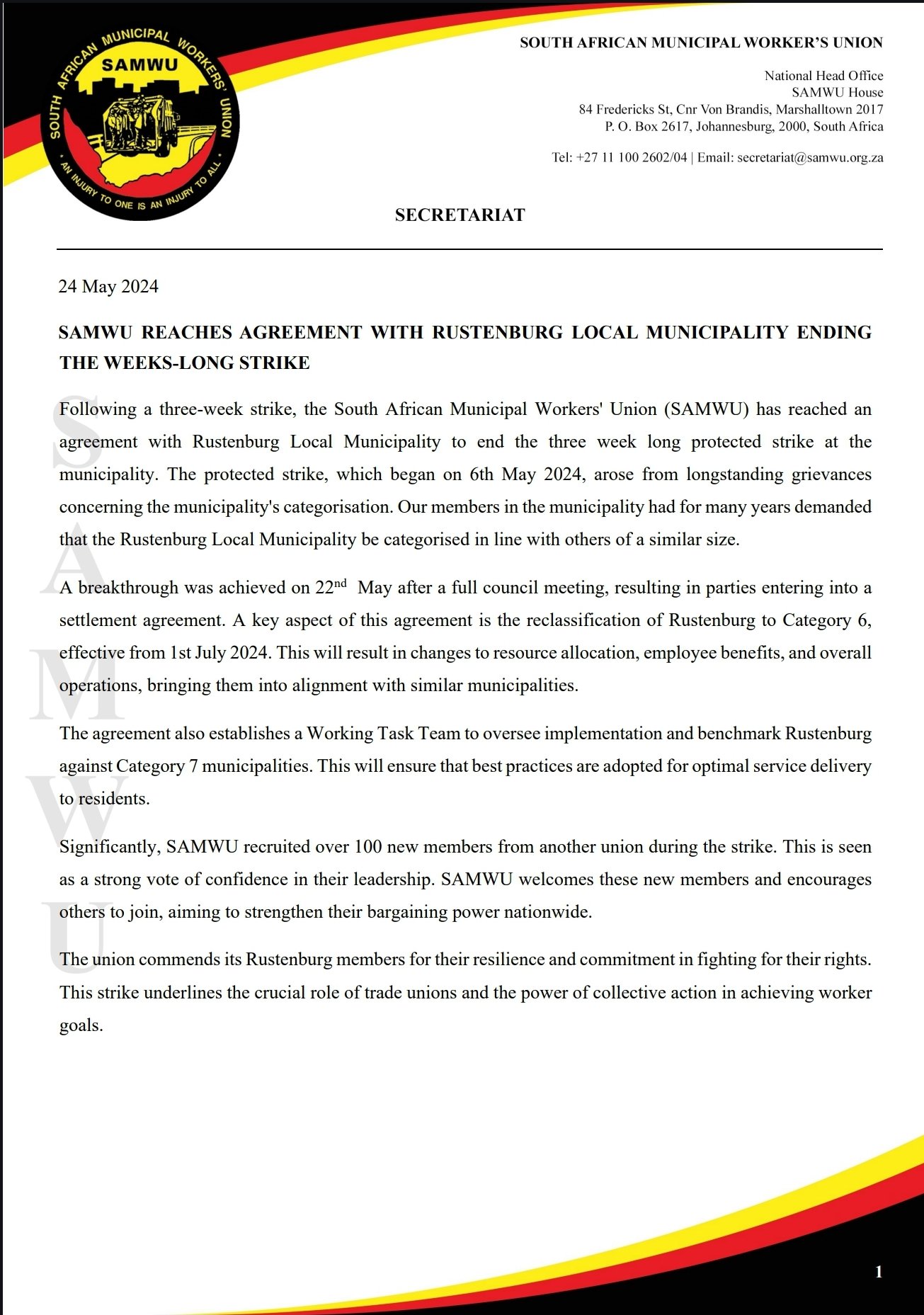 Rustenburg Local Municipality Logo Market Rustenburg Edition