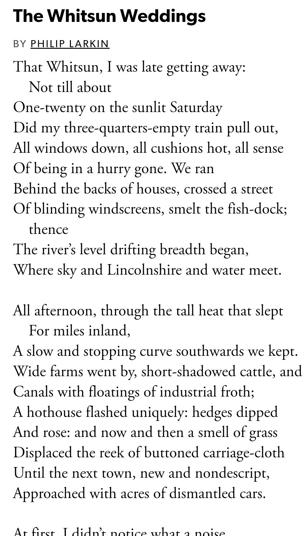 Poet Whitsun Wedding The Whitsun Weddings And Selected Poems (York