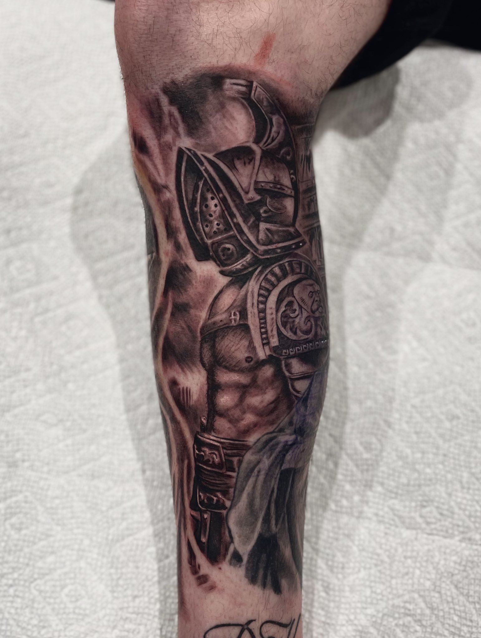 Gladiator forearm tattoo - Bronctattooaus.com