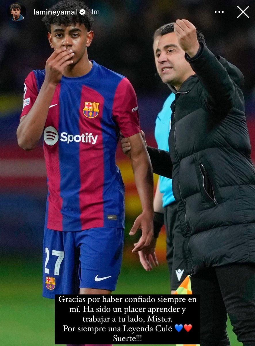 Barça players’ farewell messages to Xavi a thread: (Will be posted ...