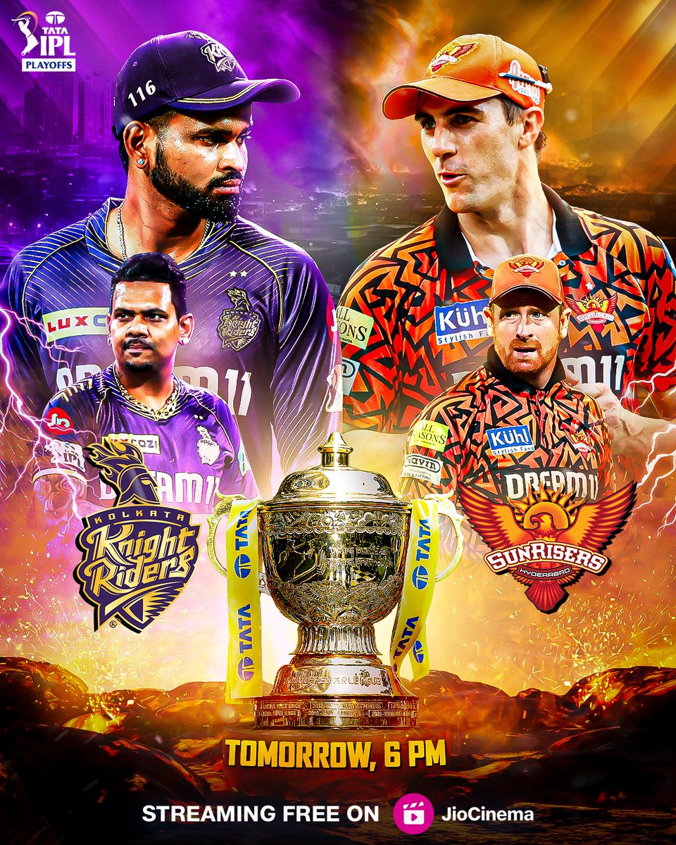 JioCinema poster for IPL 2024 Final - SRH Vs KKR. - المسلسل من Mufaddal ...