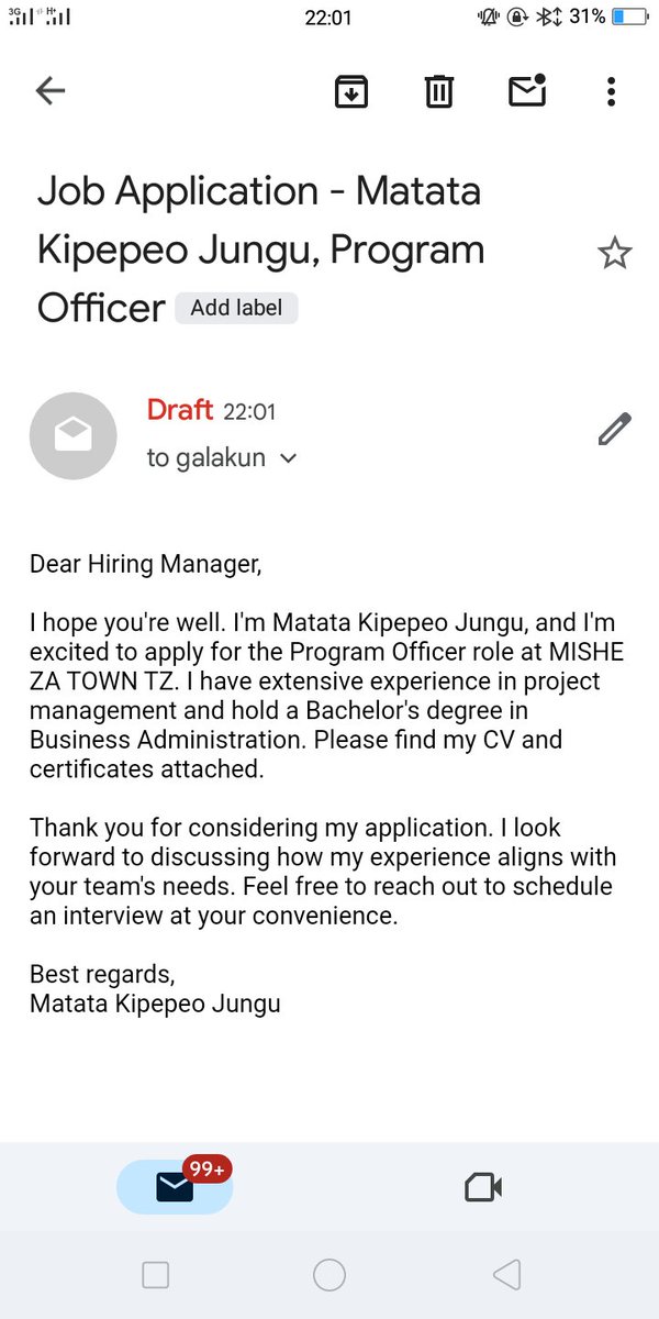NAMNA YA KUANDIKA EMAIL YA MAOMBI YA KAZI/JOB APPLICATION EMAIL Soma ...