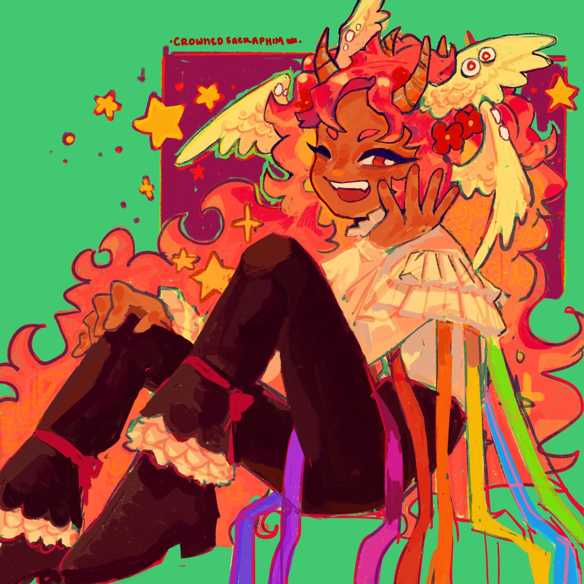 「Sae 」|🌸 SAE_1307 🌸👑🐷🎗 (13/16 comms done)のイラスト