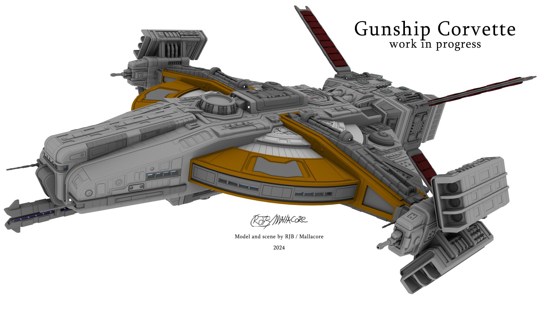 Sci Fi Star Wars Gunships LAAG Low Altitude Assault Gunship. Heavy