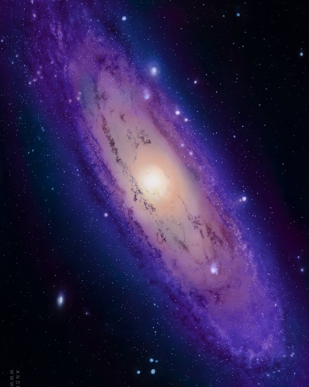 Andromeda Galaxy Painting Andromeda Galaxy, Astophotography, M31,