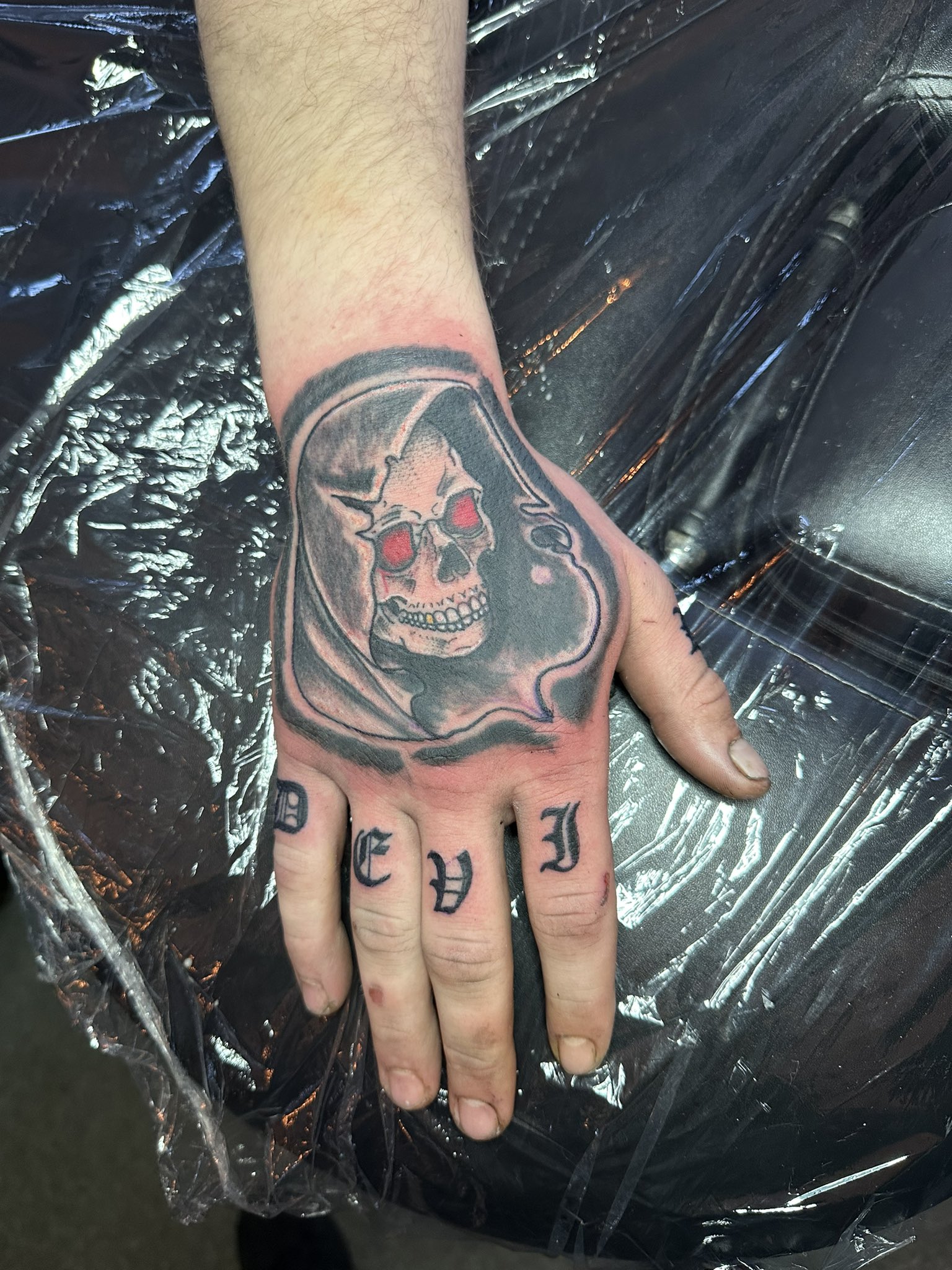 Grim Reaper Tattoos Traditional Grim Reaper Tattoo Placed On The