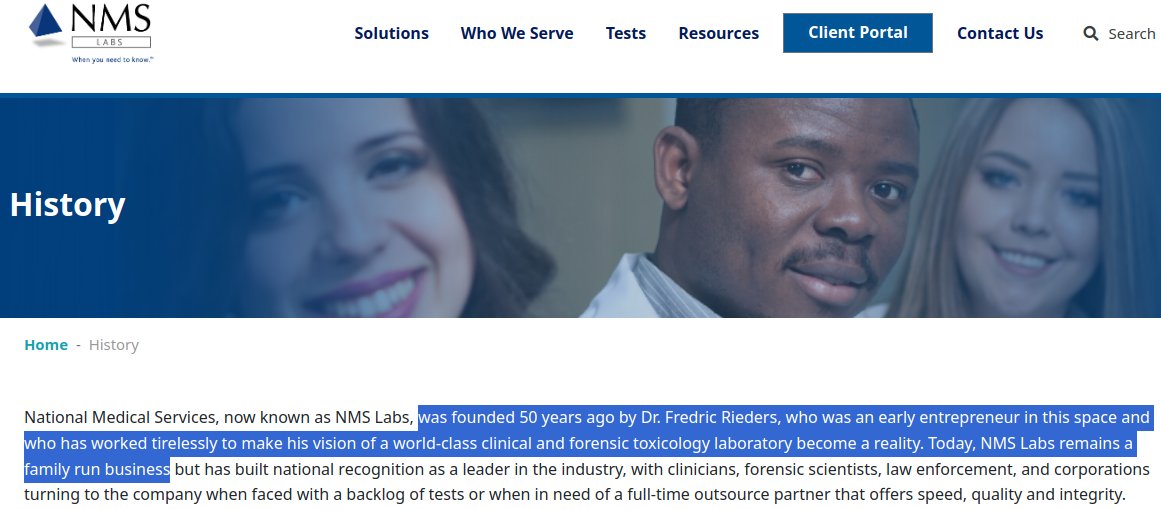 @ShooterLibby Funny how the lab that did Floyd's toxicology (NMS Labs ...