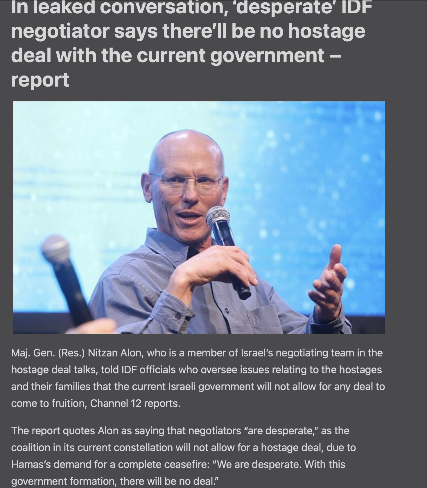 Idf Quotes Ariel Bernstein, Our Researcher And A Former IDF Soldier,