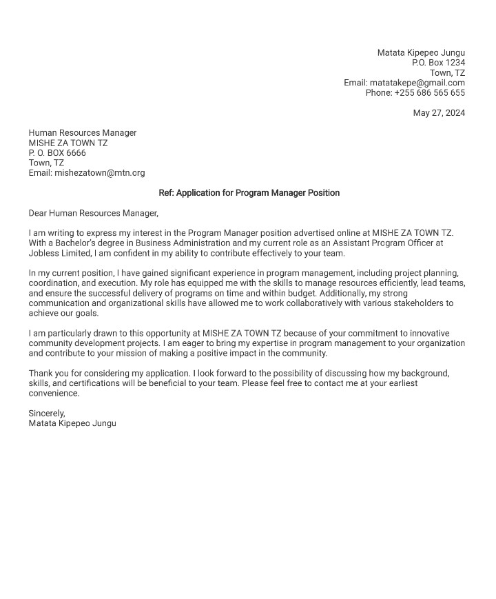 NAMNA YA KUANDIKA BARUA YA MAOMBI YA KAZI || COVER LATTER. . Soma hapa ...