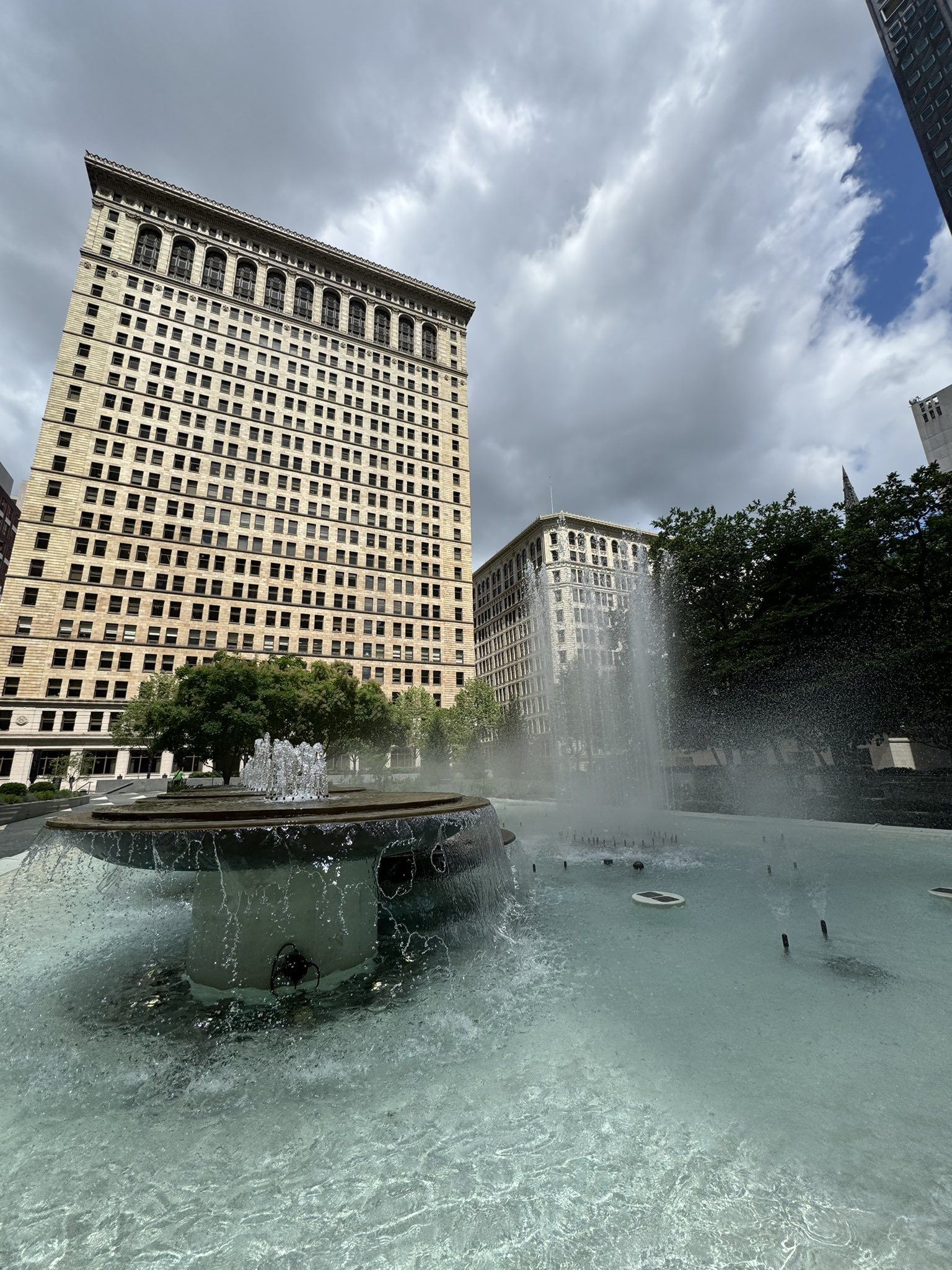Downtown Pittsburgh Fountain Fountain At The Point, A Landmark