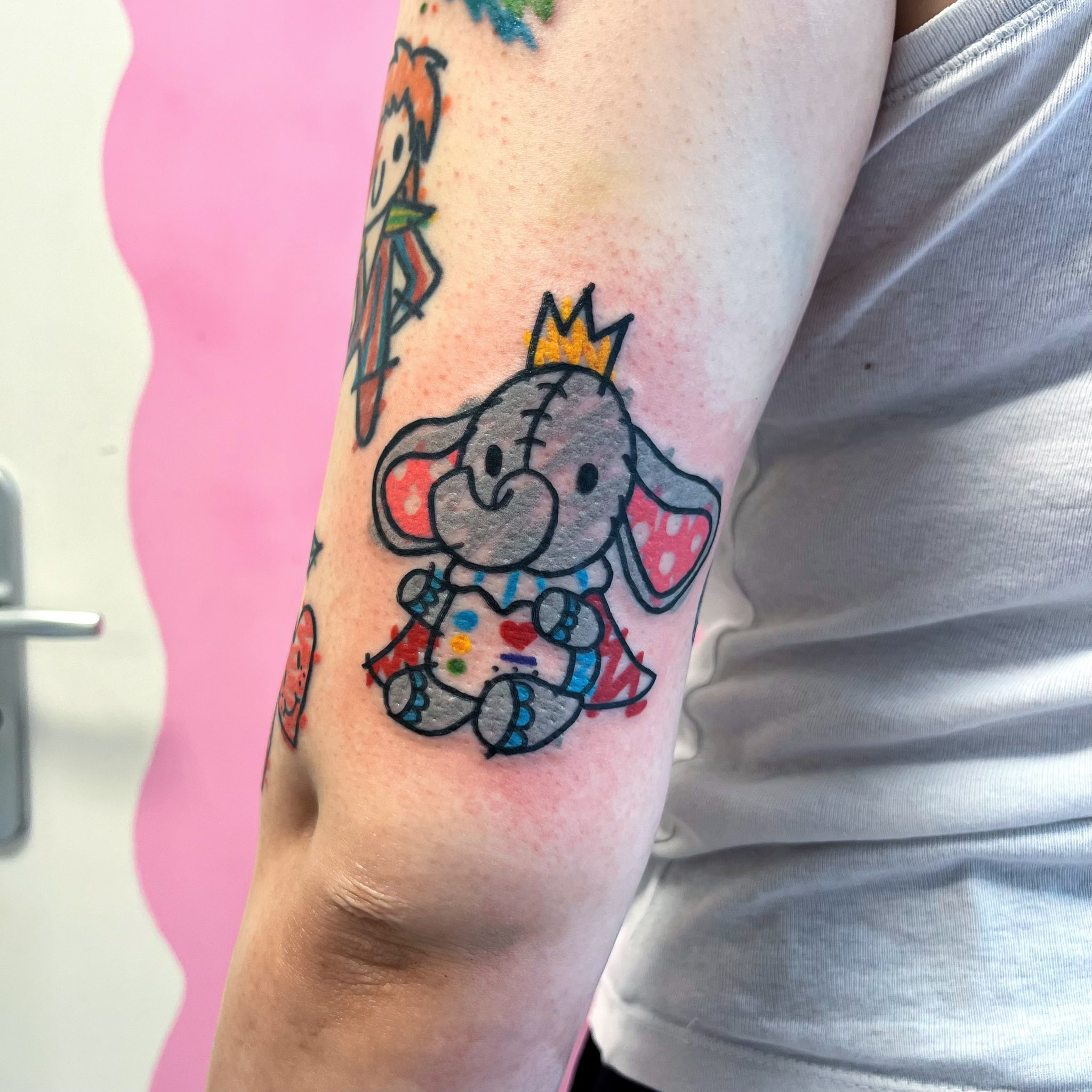 Disney Dumbo Tattoos Healed Dumbo Tattoo By Jen Danger At Enchanted