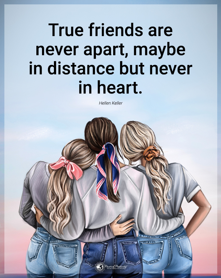 True Friends Are Never Apart Quotes Friendship Gift True Friends Are
