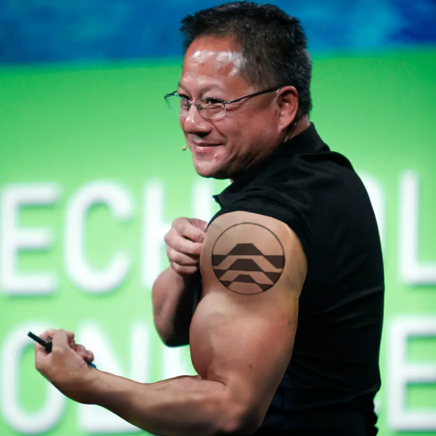 Nvidia Ceo Jenhsun Huang Shows Off His Nvidia Tattoo At The Nvidia