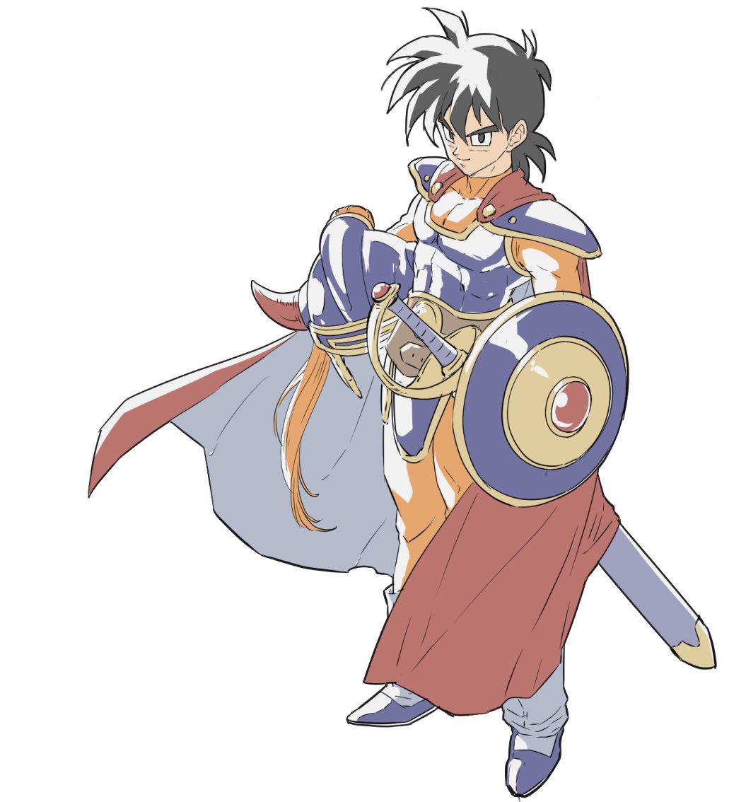 ドラクエ「ドラクエ1の勇者〜 1と2はやったことなかったので最近初めて遊びました 鳥山先生」|kazuyaのイラスト