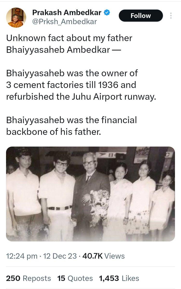 Did you know? -Ambedkar's son Mr. Yashwant Ambedkar owned 3 cement ...