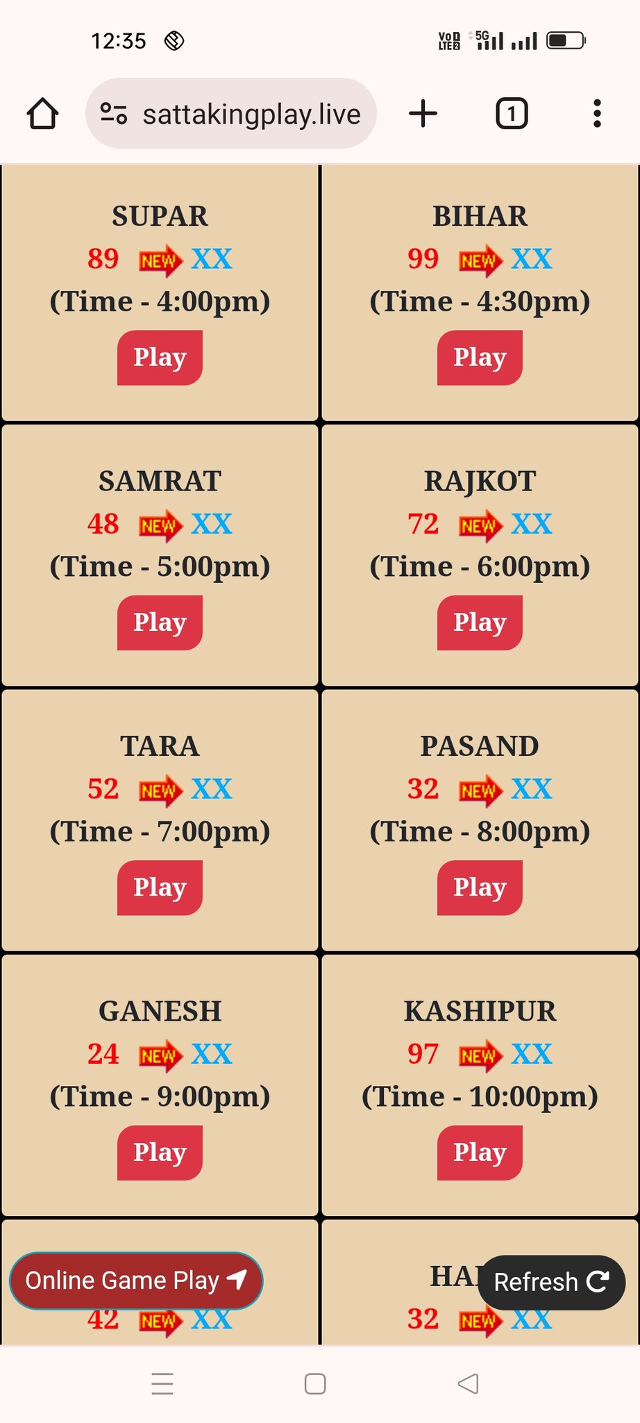 Kalyan Milan Day Chart