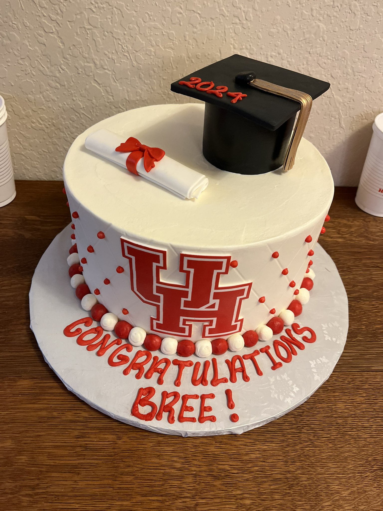 University Of Houston Graduation Cakes Graduation Cake 4 Nancy's