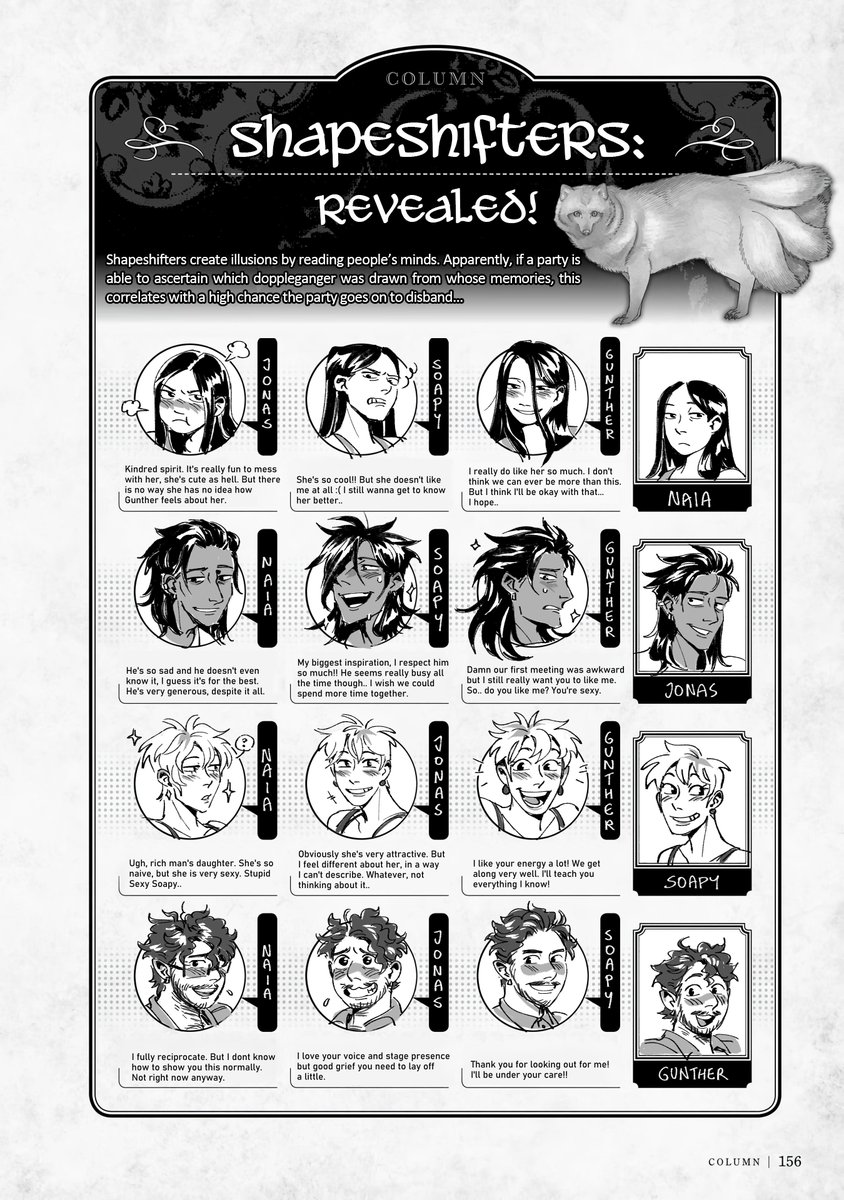 「Drew my OCs in the dungeon meshi shapeshifters format.. 」Eliot 🩻の漫画