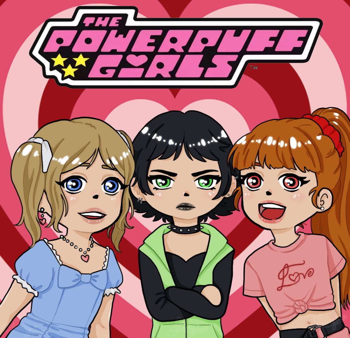 Powerpuff Girls Fan Art Iron On, Machine Embroidered Patch Inspired