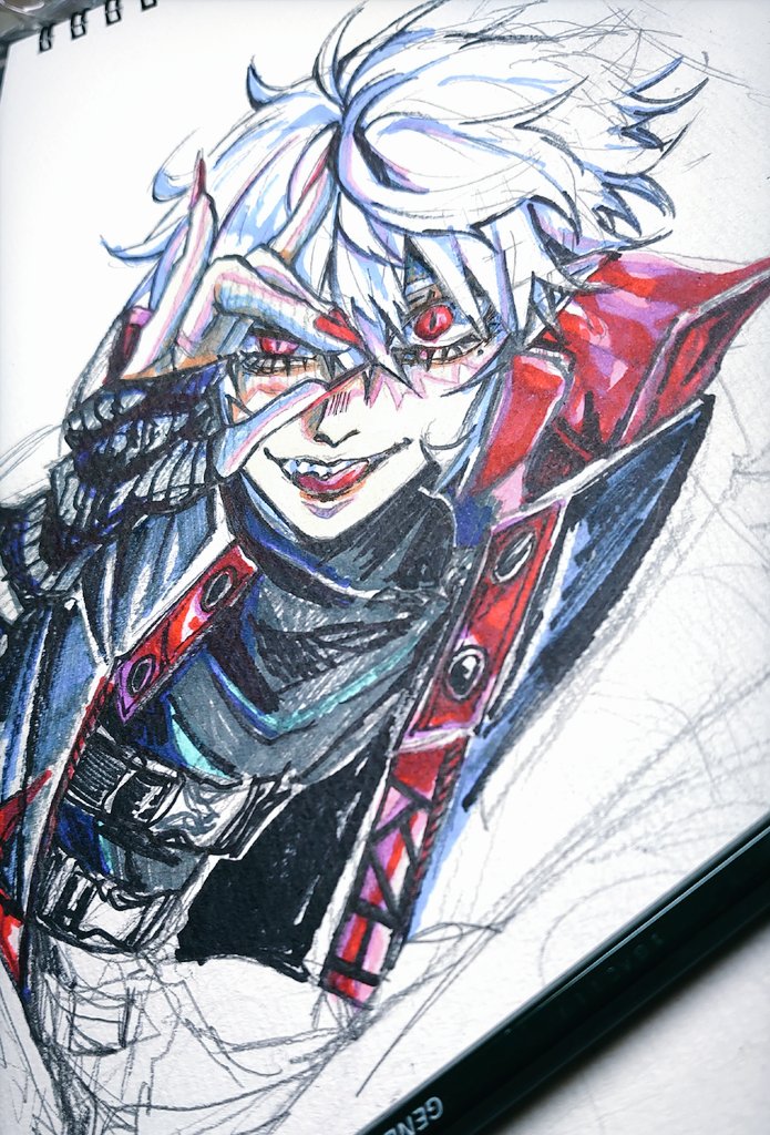 葛葉(にじさんじゲーマーズ) 「ファイトソングカッコいいんだ…#KuzuArt 」|9ziR_🐳のイラスト