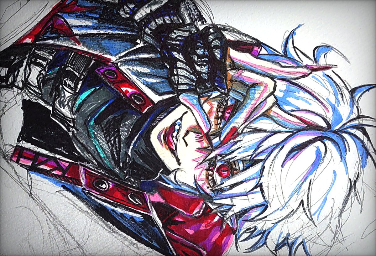 葛葉(にじさんじゲーマーズ) 「ファイトソングカッコいいんだ…#KuzuArt 」|9ziR_🐳のイラスト