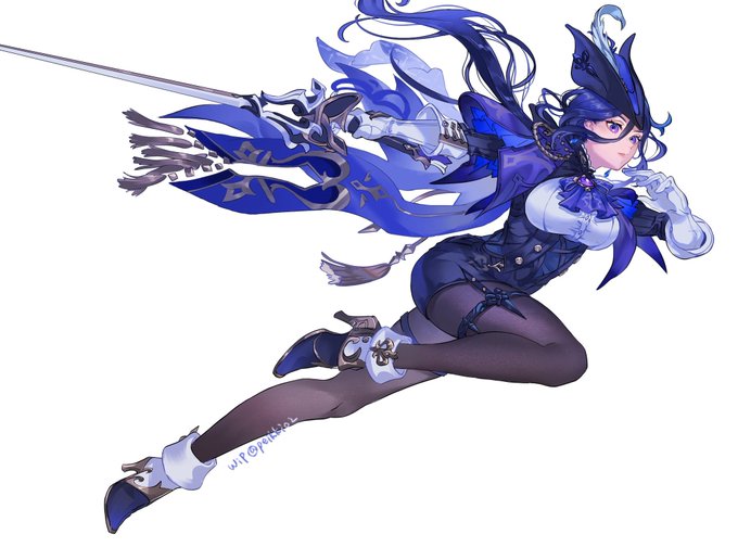 「クロリンデ原神 ロングヘアー」の画像イラストファンアート古い順