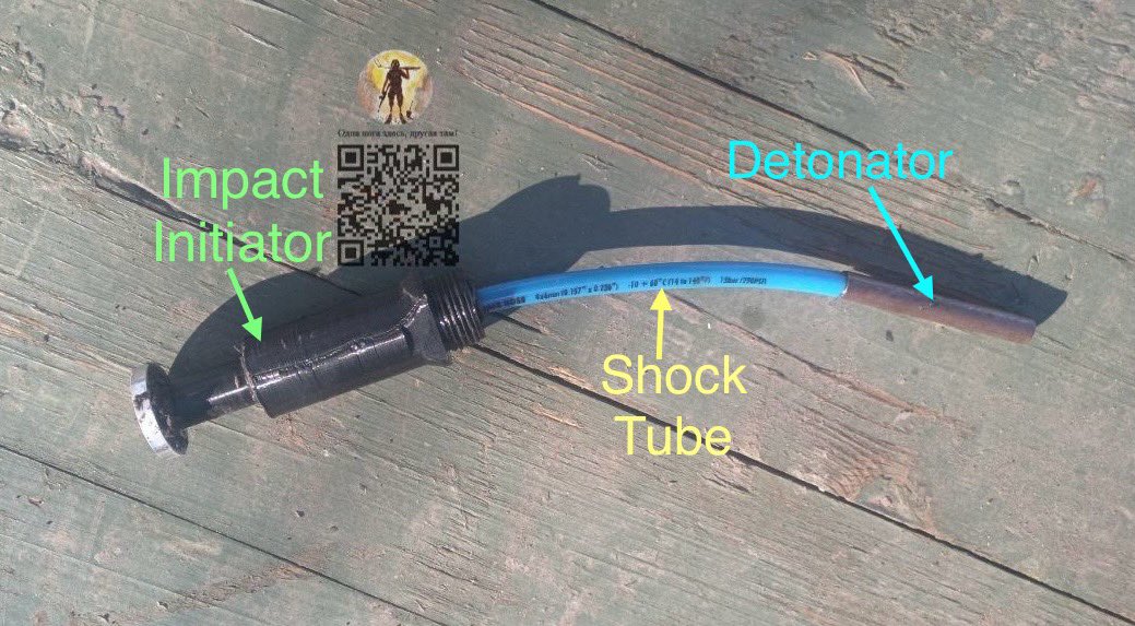 A finely made Ukrainian shaped-charge munition for dropping by drones ...