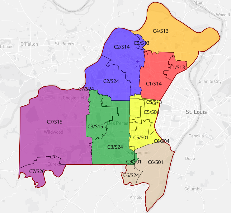 St Louis County City Map 1878 Pitzman's Map St. Louis County, Mo