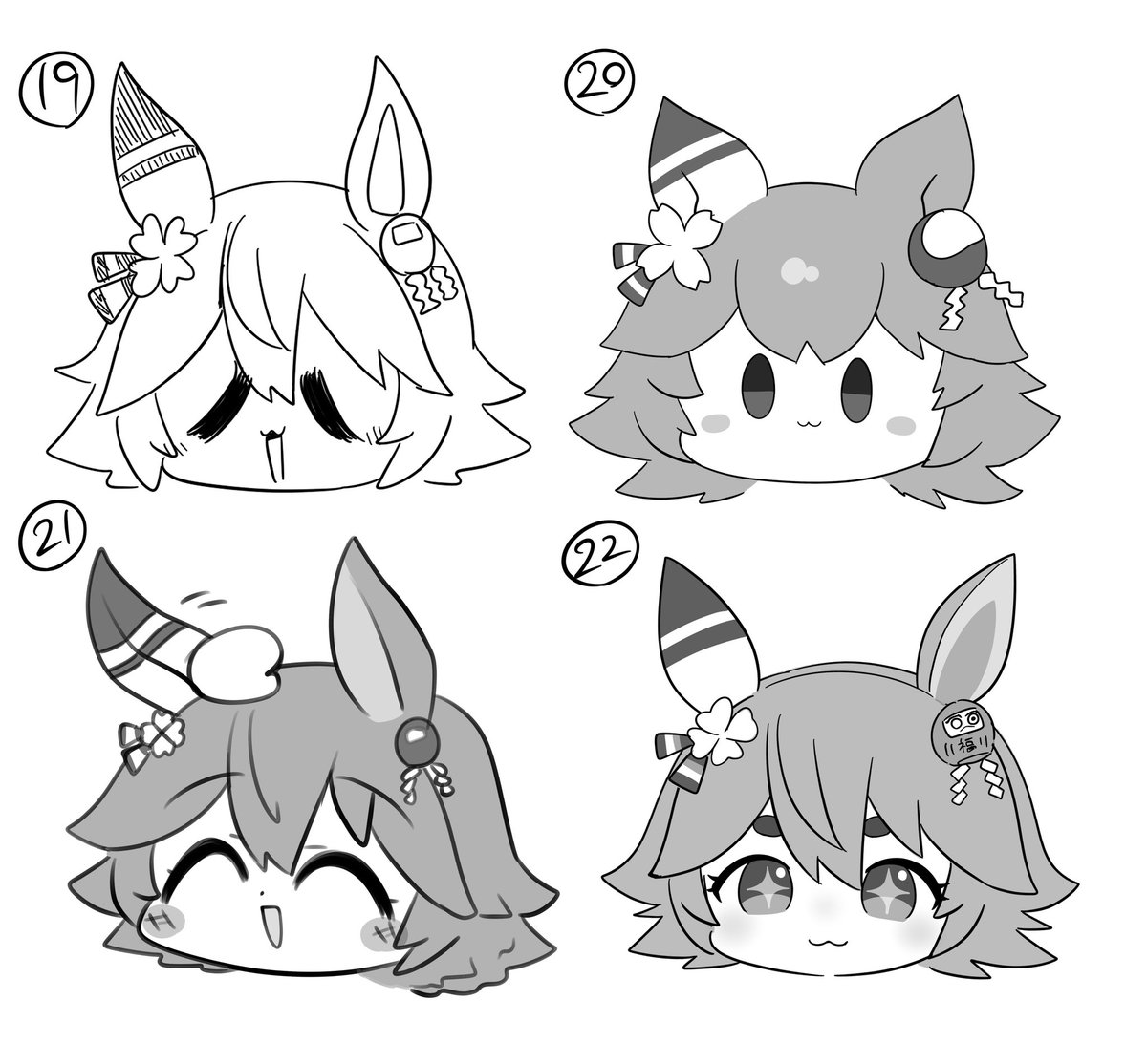 「第2弾、10名の方の分描かせていただきましたー!! 再現率低くて申し訳ない…わかるかな? 」めい🔮C104日曜東p-07aの漫画