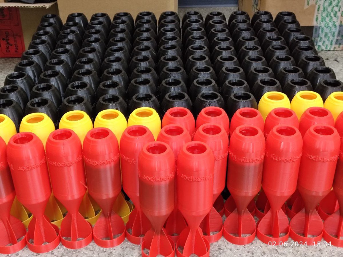 Russian printed bomb containers for drones, to hold VOG-17 projected ...