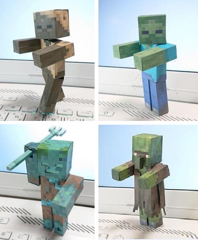 Minecraft Papercraft Zombie