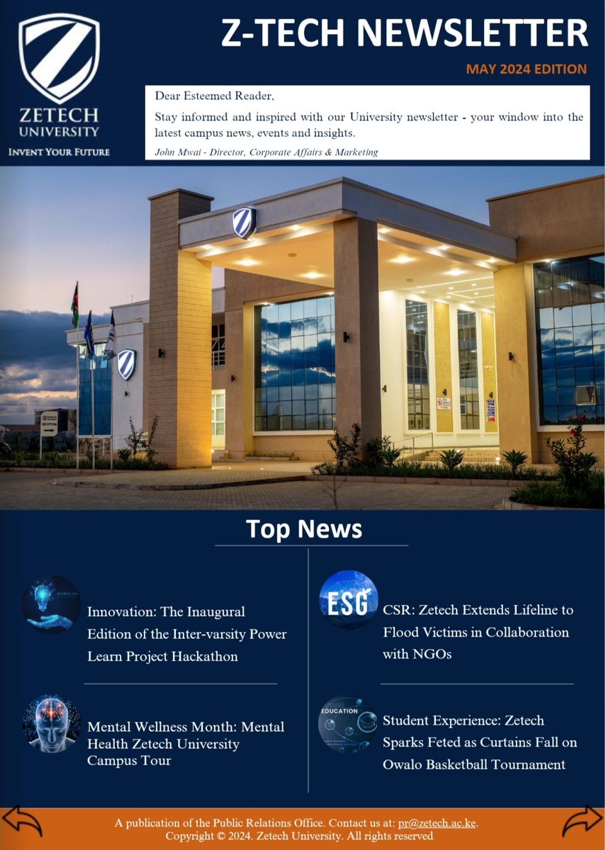 Zetech University Logo Zetech University November 2024 Newsletter Is