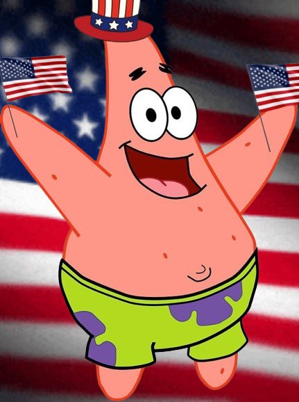 Spongebob American Flag