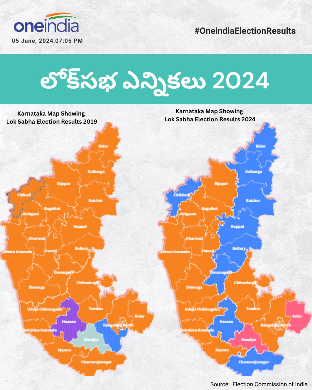 Lok Sabha Election 2024 Results Map