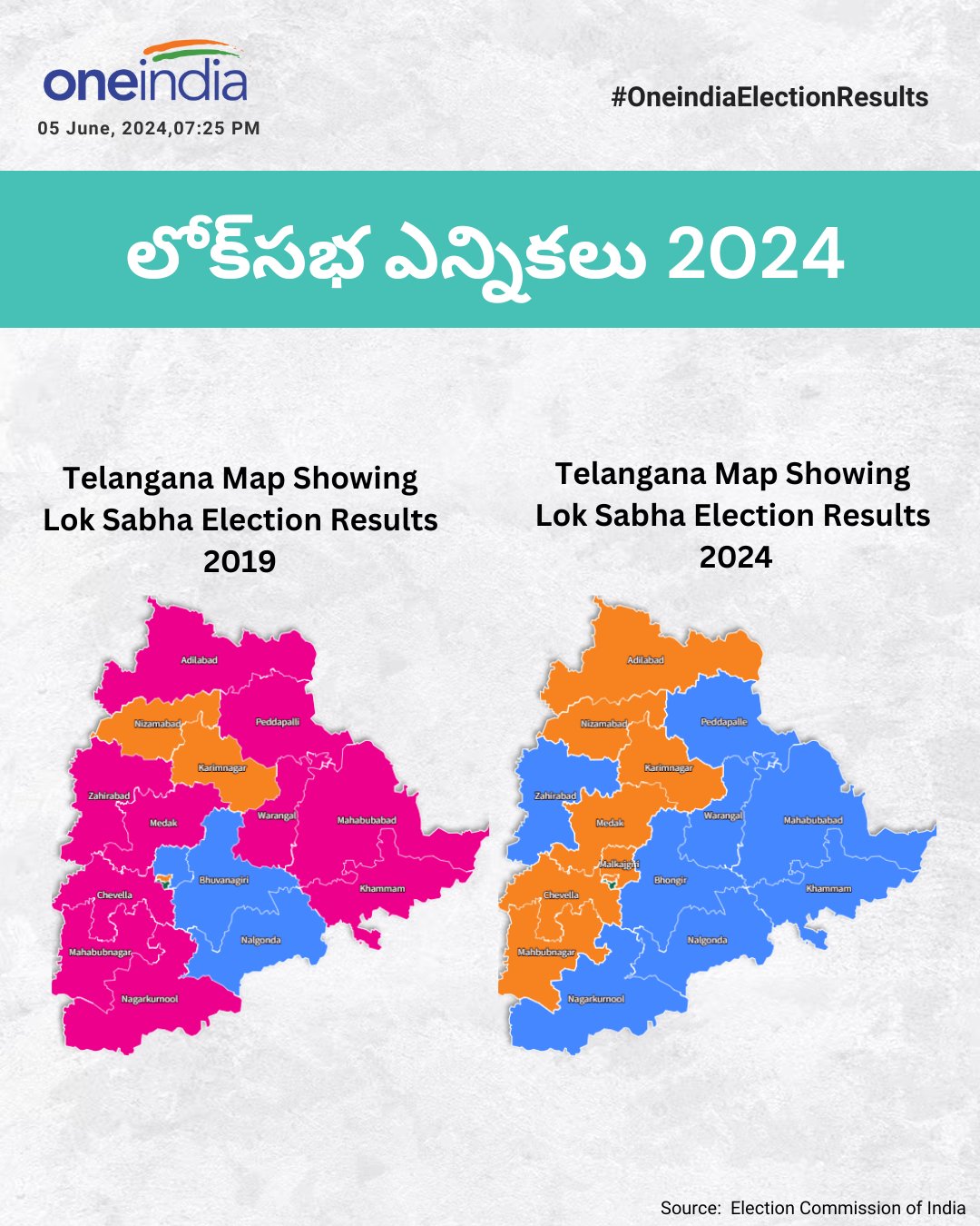 Lok Sabha Election 2024 Results Map