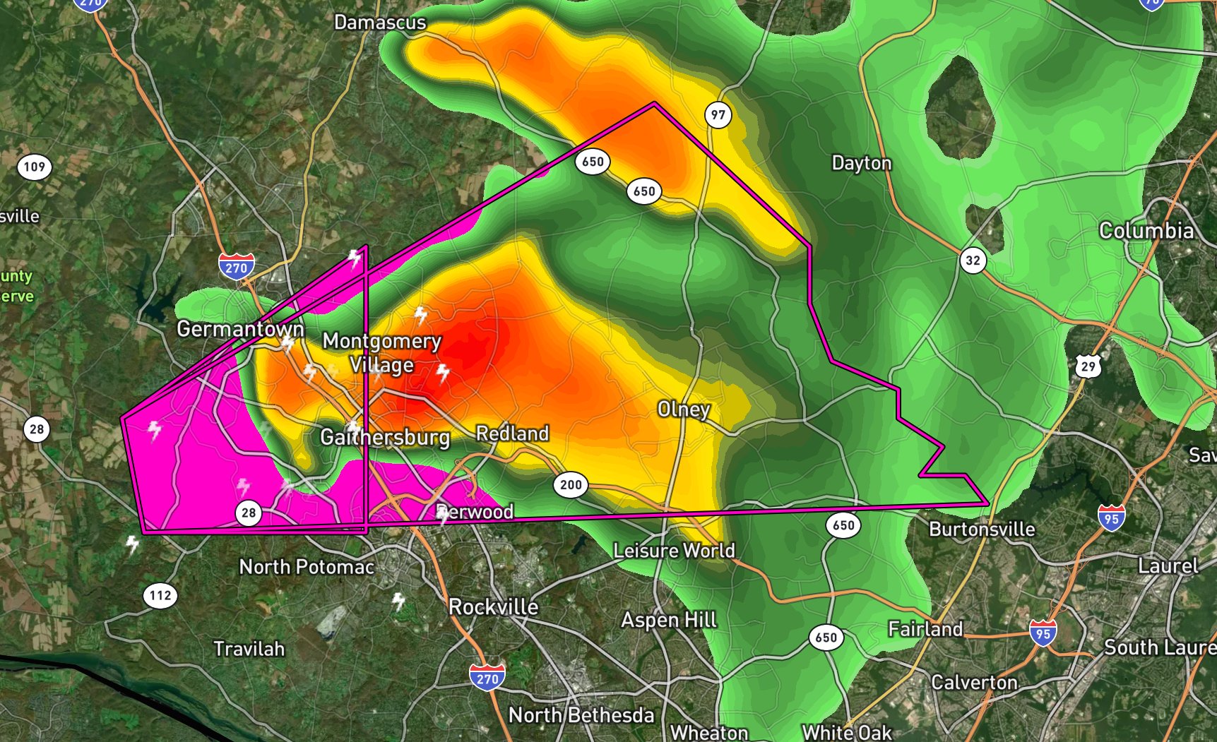 Gaithersburg Weather Radar Debby Tracker: DC Forecast Cone Map, Path,