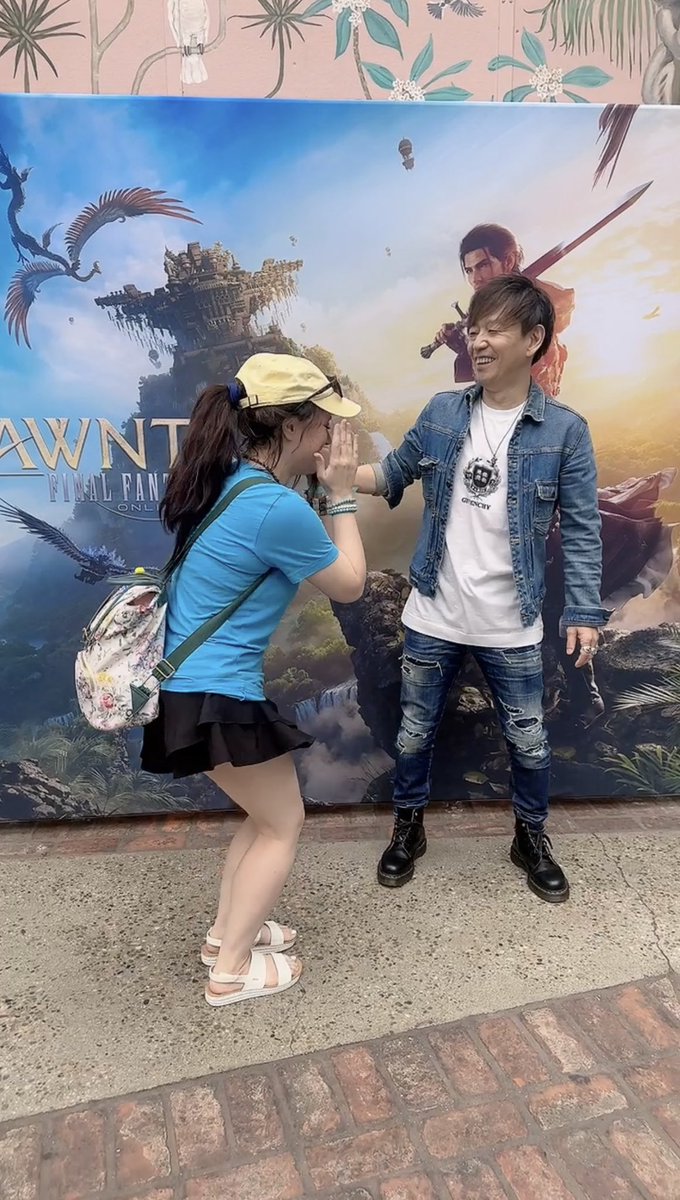 My first time meeting Yoshi-P! Fangirled so hard i couldnt think of any ...