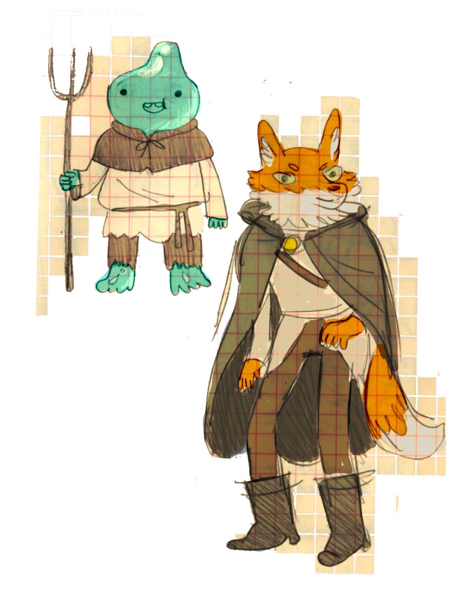 「slime farmer and rogue fox 」|metias 🪲のイラスト