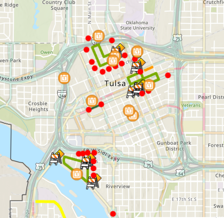 Tulsa Downtown Map Tourist Attractions