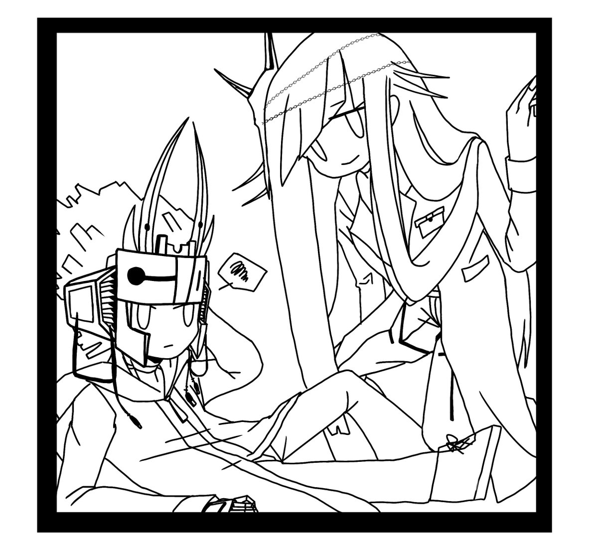 「線画出来た 」RARUKU@有償依頼募集中の漫画