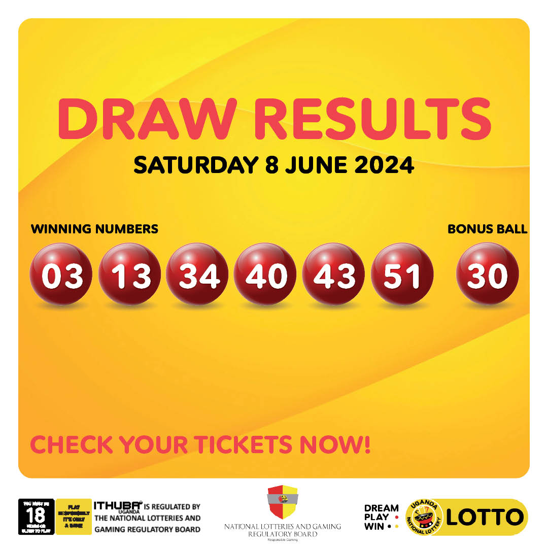 Lotto results for saturday the 8th of june store