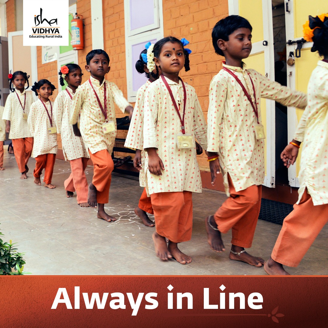 Students Walking In Line