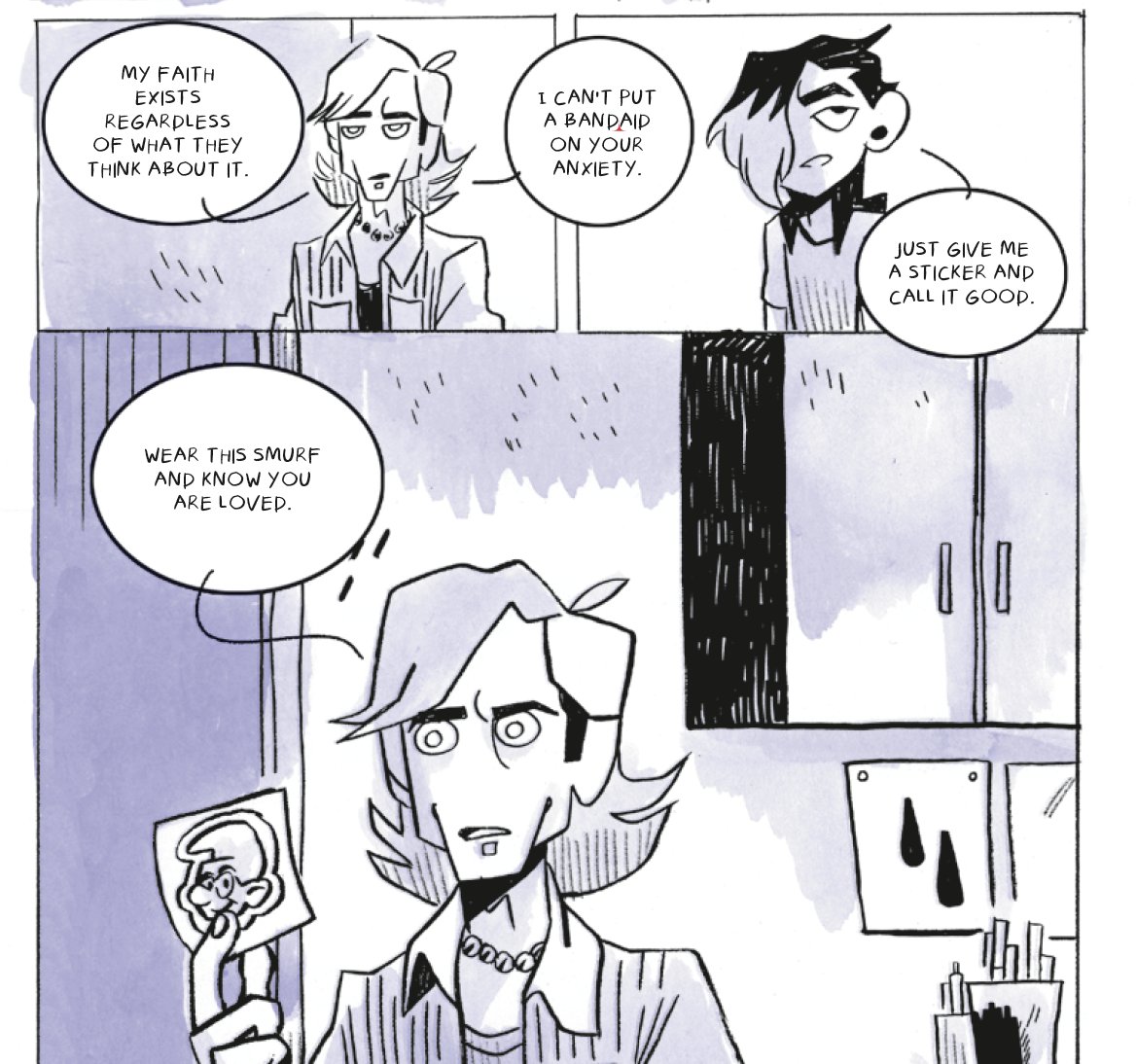 「Tried using an ink wash instead of digi color and I like it 」K.WROTEN 🍏の漫画