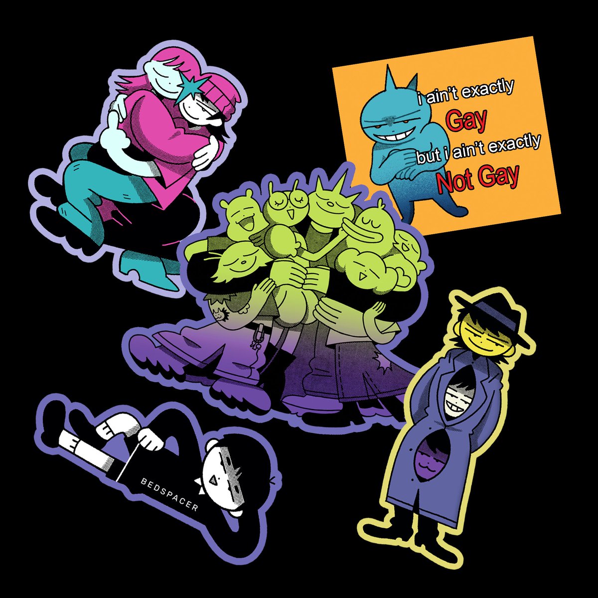 「some new stickers for komiket pride next」|mich 🐛 @ stickercon day 2のイラスト