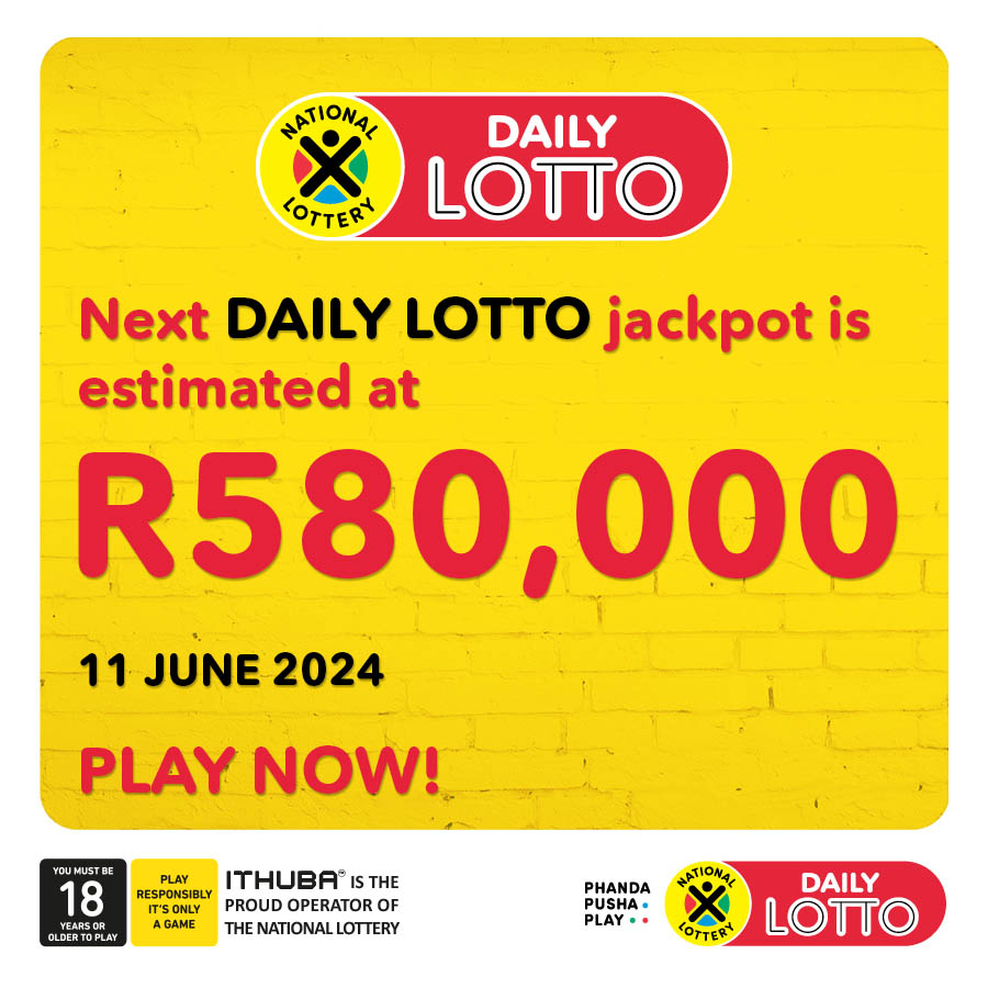 PhandaPushaPlay on X Next DAILY LOTTO jackpot is estimated at R580 000 PLAY NOW https t f05wi7nYSr or on the Mobile App. https t zcMGAGD2oW X
