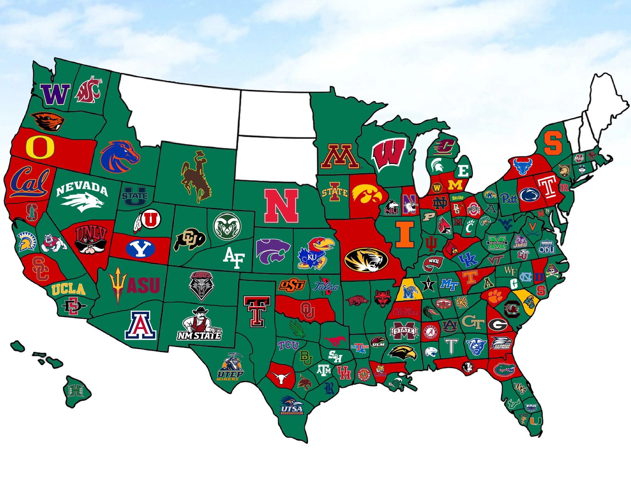 Ncaa College Football Map