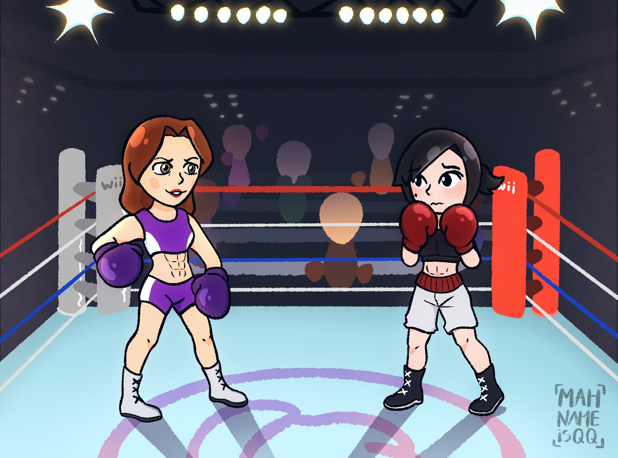 Wii Sports Boxing Girl Wii Sports Club Baseball And Boxing Hitting Wii