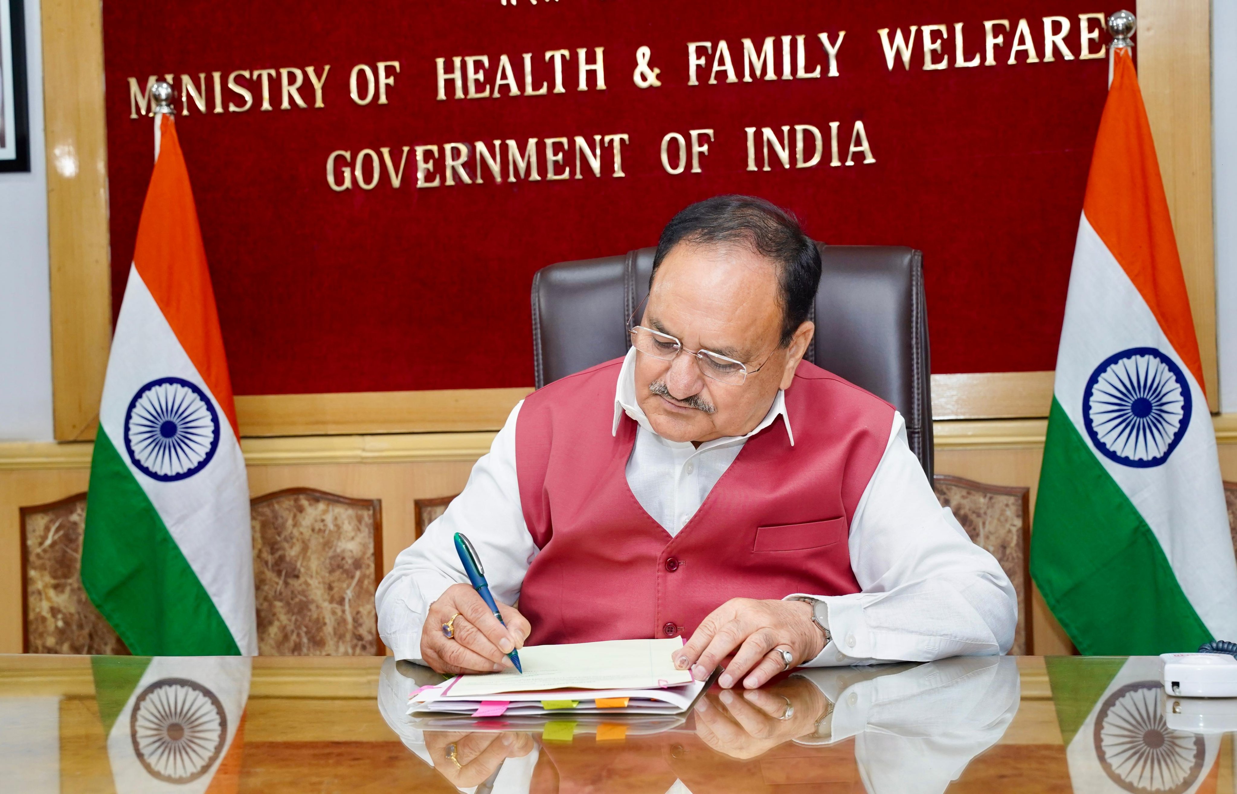 Jagat Prakash Nadda on X Honoured to take charge as Minister of Health and family Welfare under the esteemed guidance of Hon. PM Shri narendramodi ji. The Ministry of Health and Family